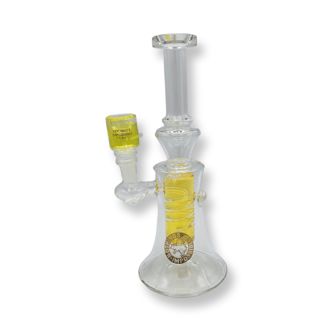 Glycerin Coil Bong w/ Showerhead Perc - 9" - Nothing's Impossible